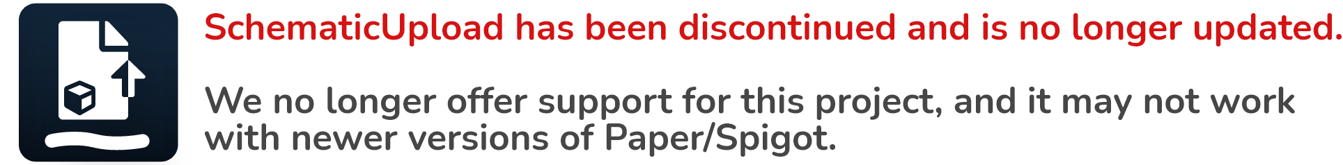 [Discontinued] SchematicUpload | SpigotMC - High Performance Minecraft Community